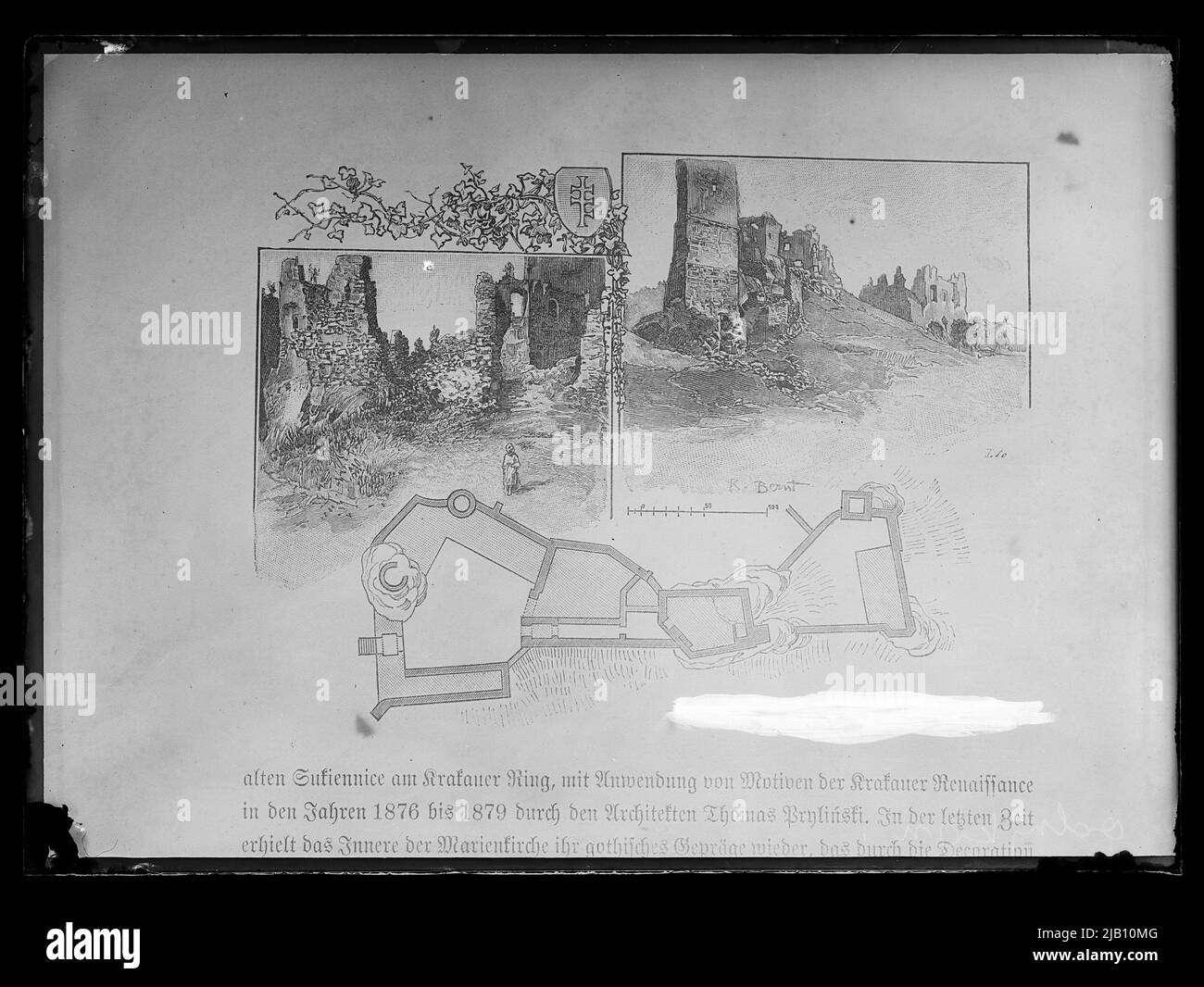 Room Castle ruins two graphic views and a throw unknown Stock Photo - Alamy