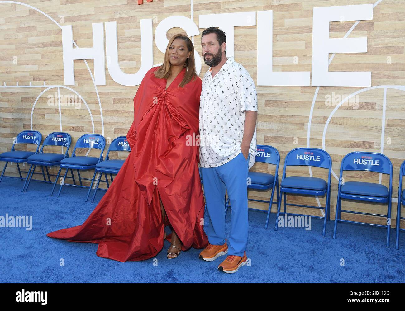 (L-R) Queen Latifah and Adam Sandler at Netflix's HUSTLE Los Angeles ...