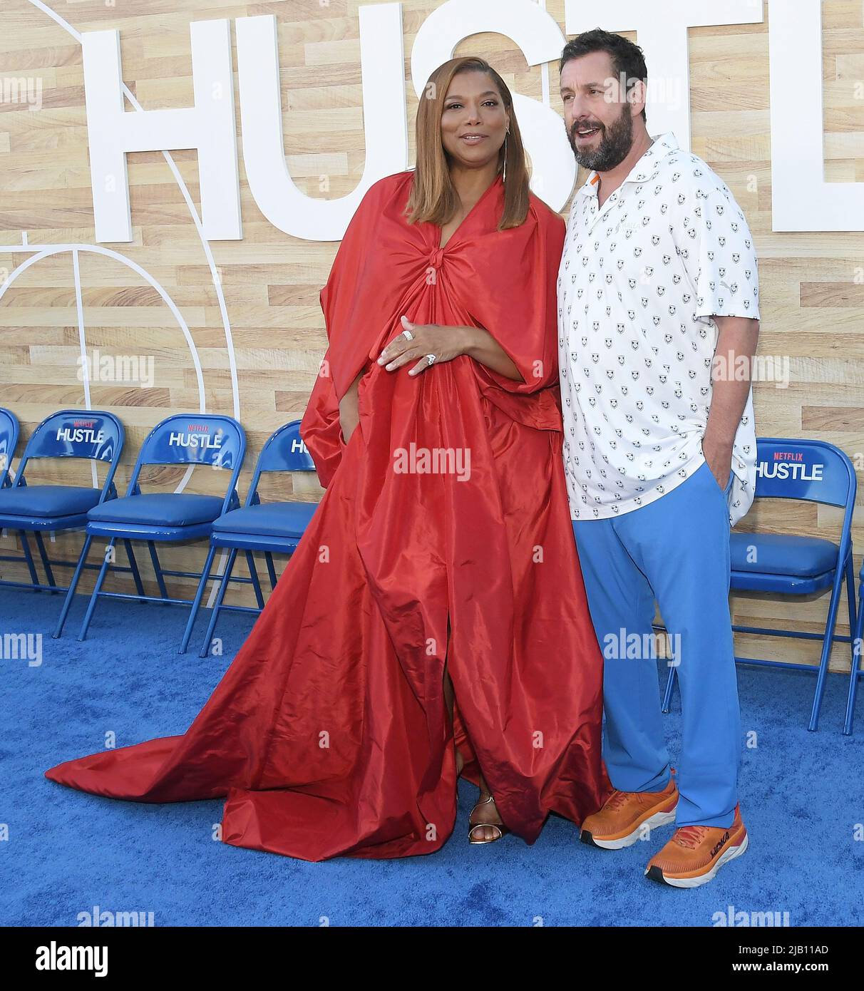 (L-R) Queen Latifah and Adam Sandler at Netflix's HUSTLE Los Angeles ...