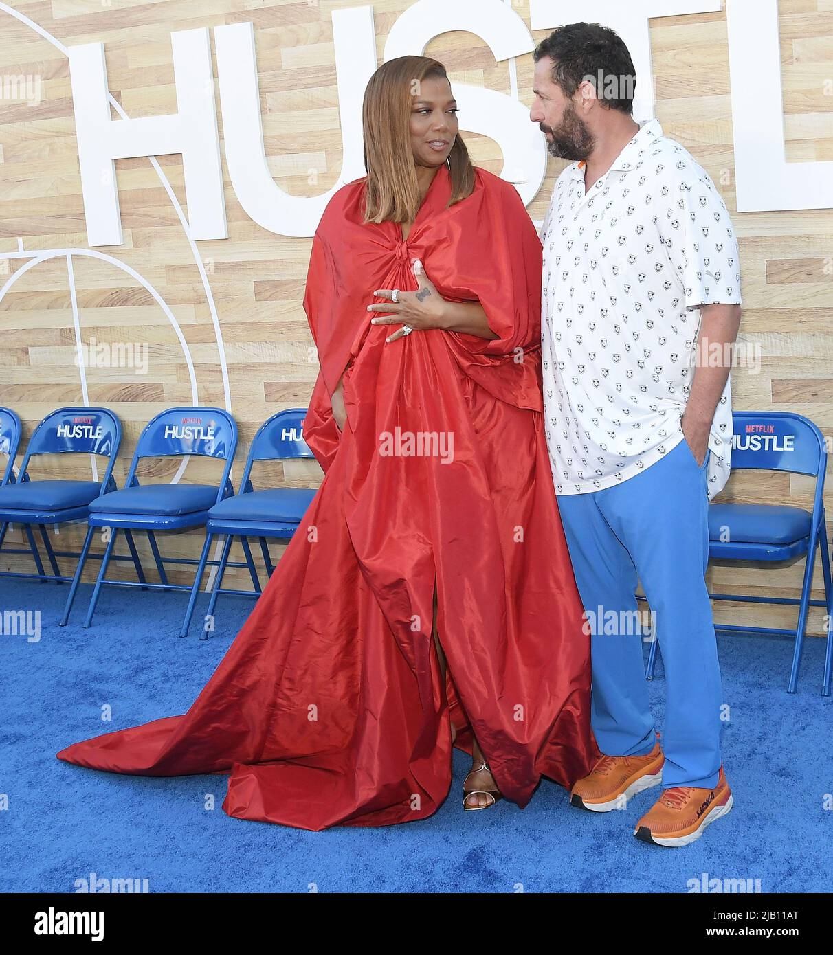 (L-R) Queen Latifah and Adam Sandler at Netflix's HUSTLE Los Angeles ...