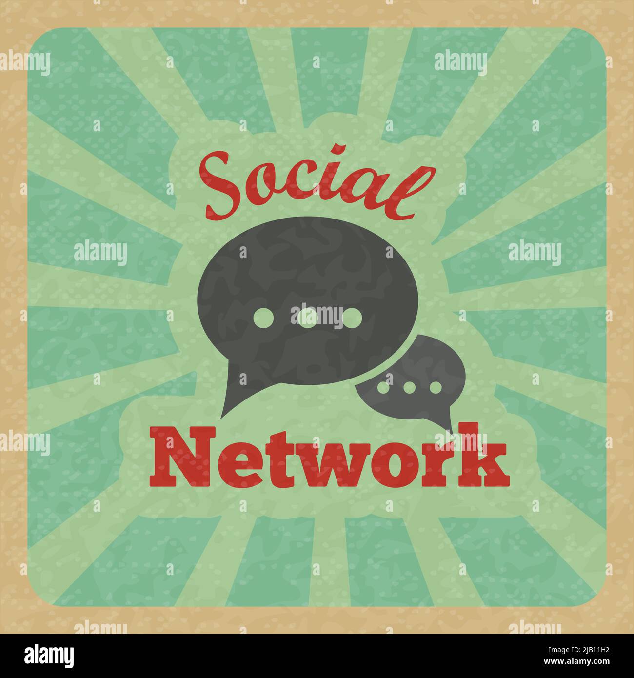 Chat message speech talk text bubble communication social network retro ...