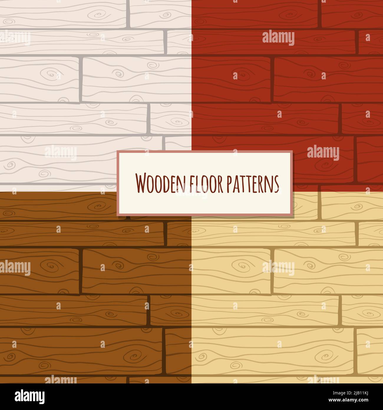 Seamless wooden parquet laminate floor planks backgrounds patterns set ...