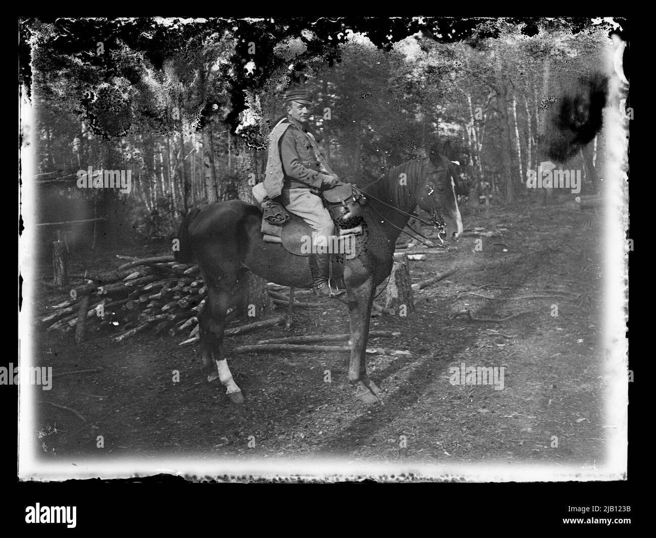 Ulan of the 2nd Regiment in the Piaseczna camp (IV). Front of the ...