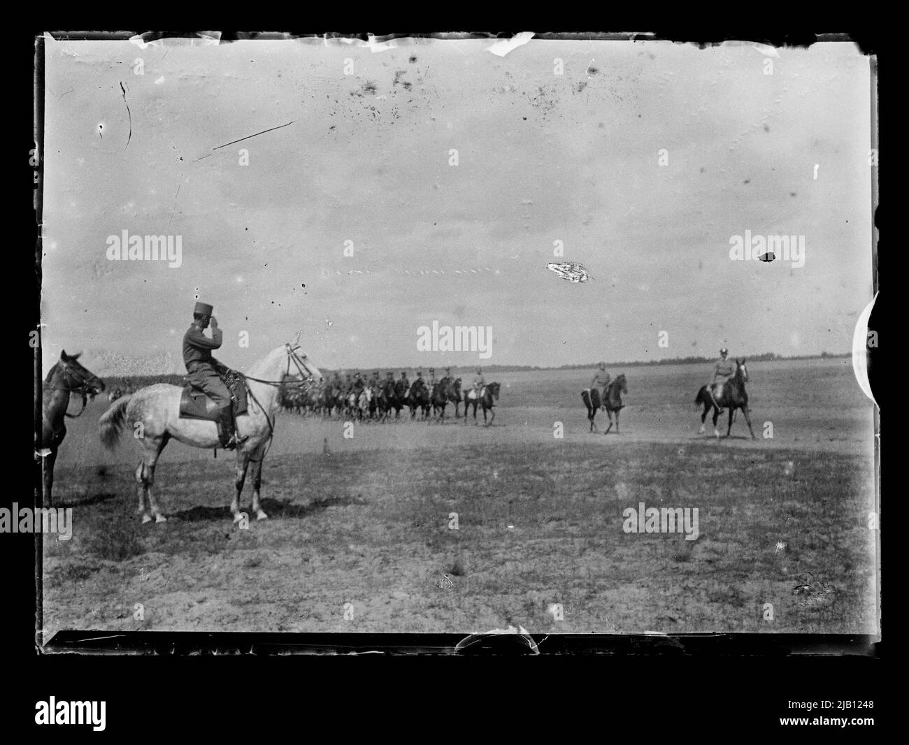 Parade 2 p. Uhlans of the Polish Legions before Colonel Zygmunt ...