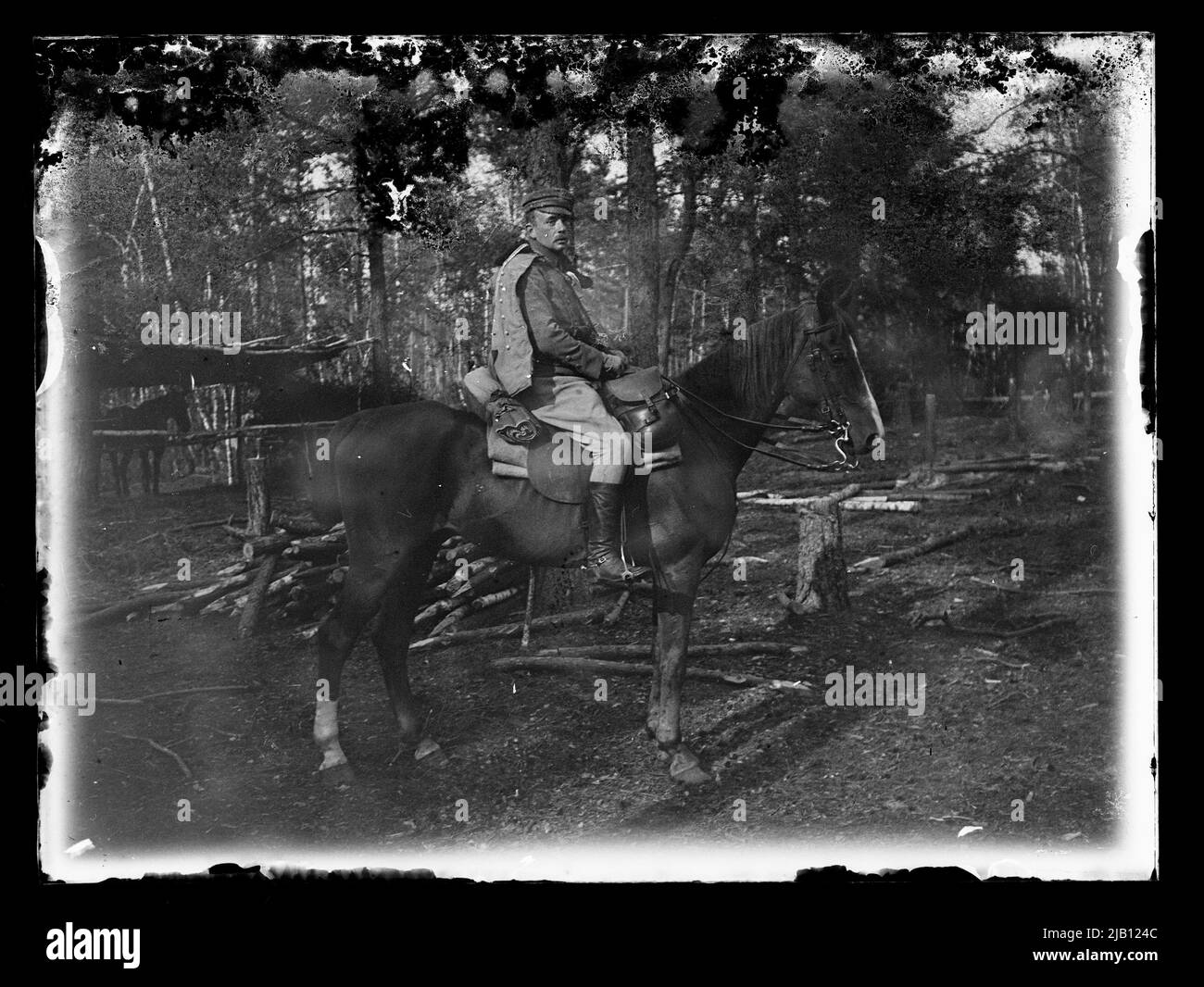 Ulan of the 2nd Regiment in the Piaseczna camp (III). Front of the ...