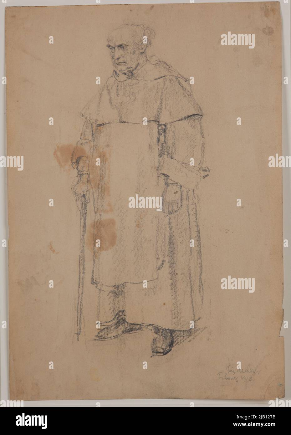 Father Joachim Berthier. Study to stained glass FRYBURG Kościelny in ...