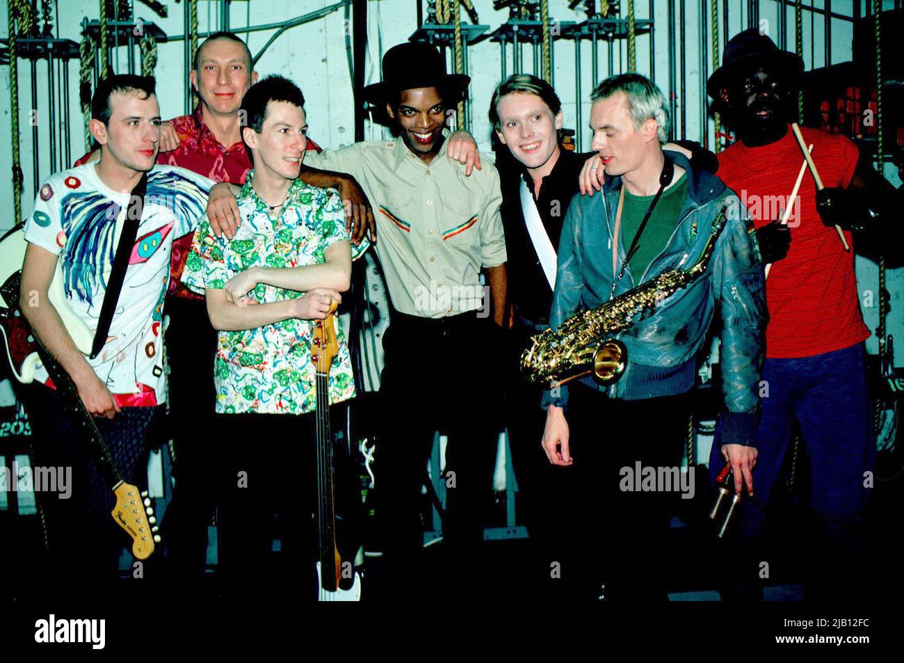 English Beat backstage at Solid Gold in 1983 Credit: Ron Wolfson ...