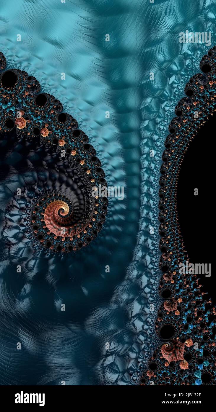 Artfully 3D rendering fractal, fanciful abstract illustration and ...