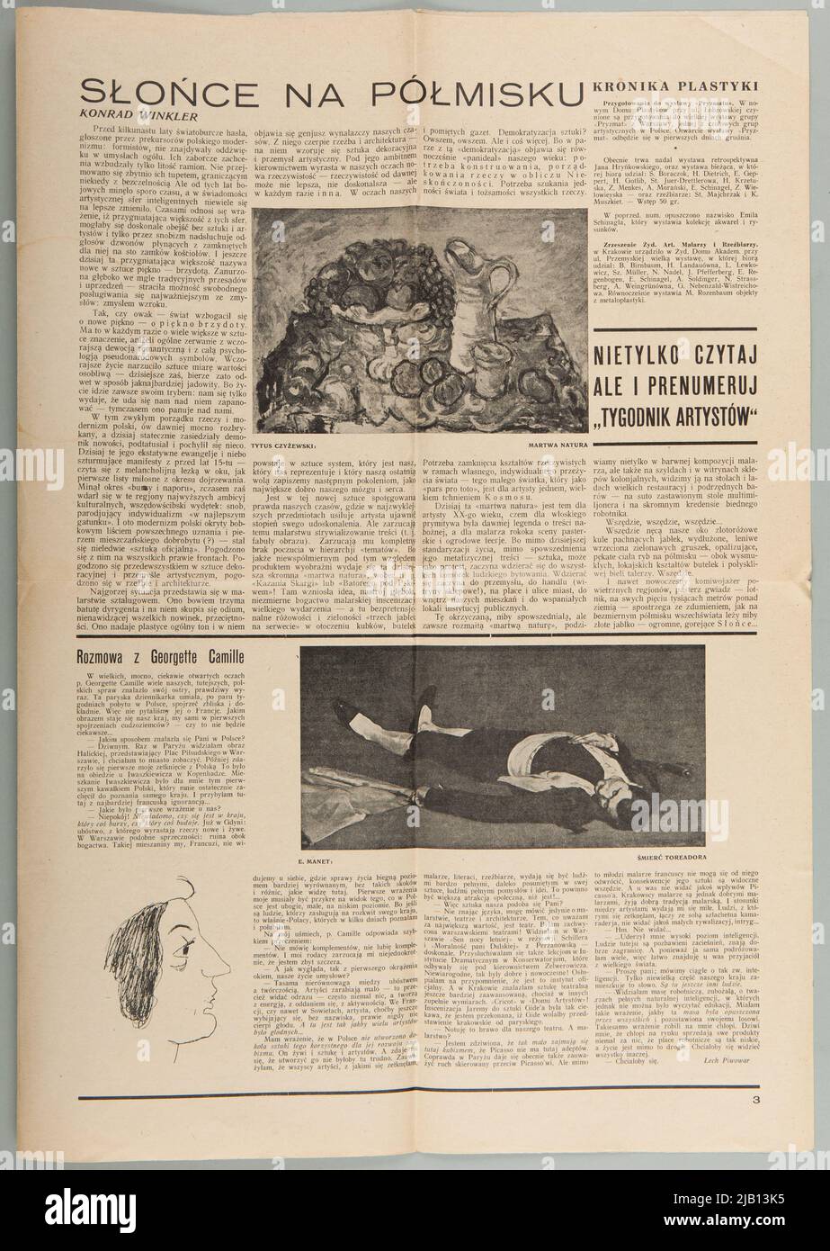 The magazine Tygodnik Artists of 01.12.1934. The authors are different ...