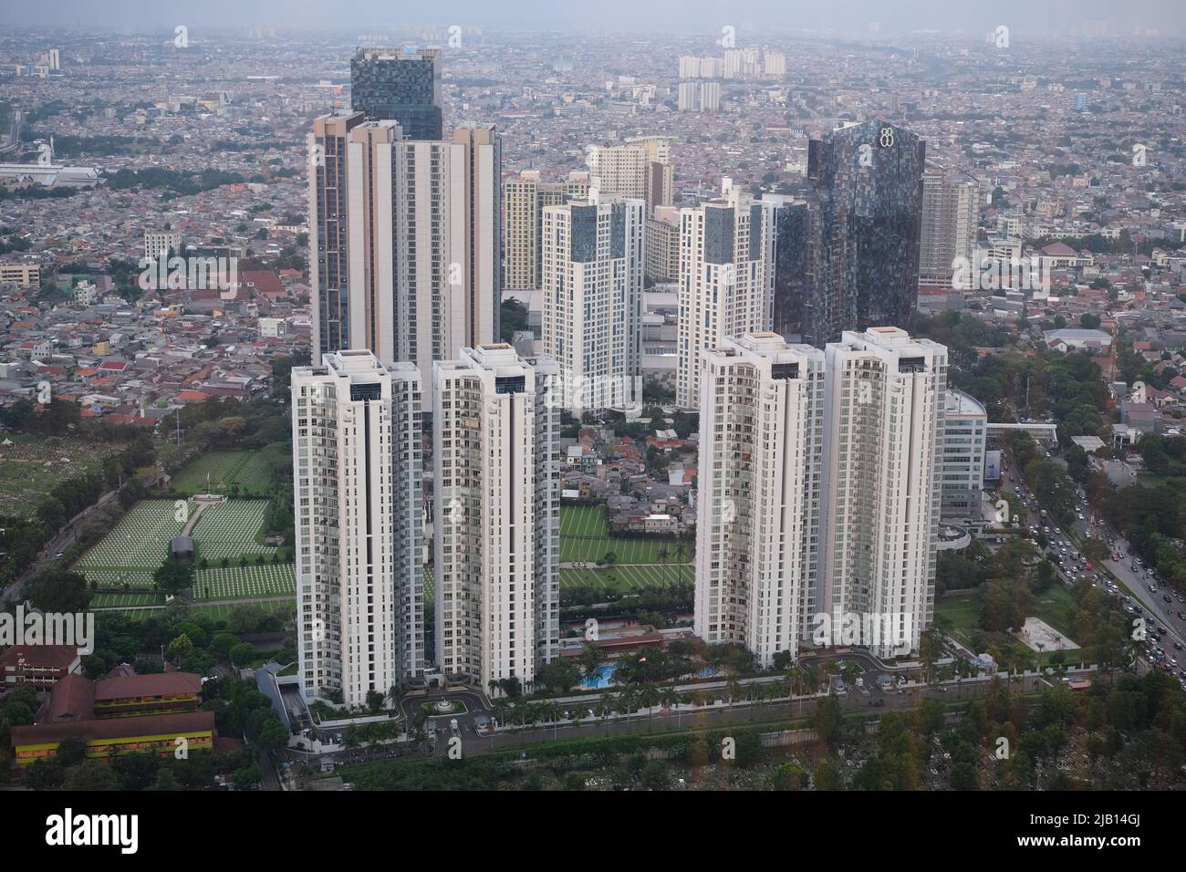 Jakarta from top and night Stock Photo - Alamy