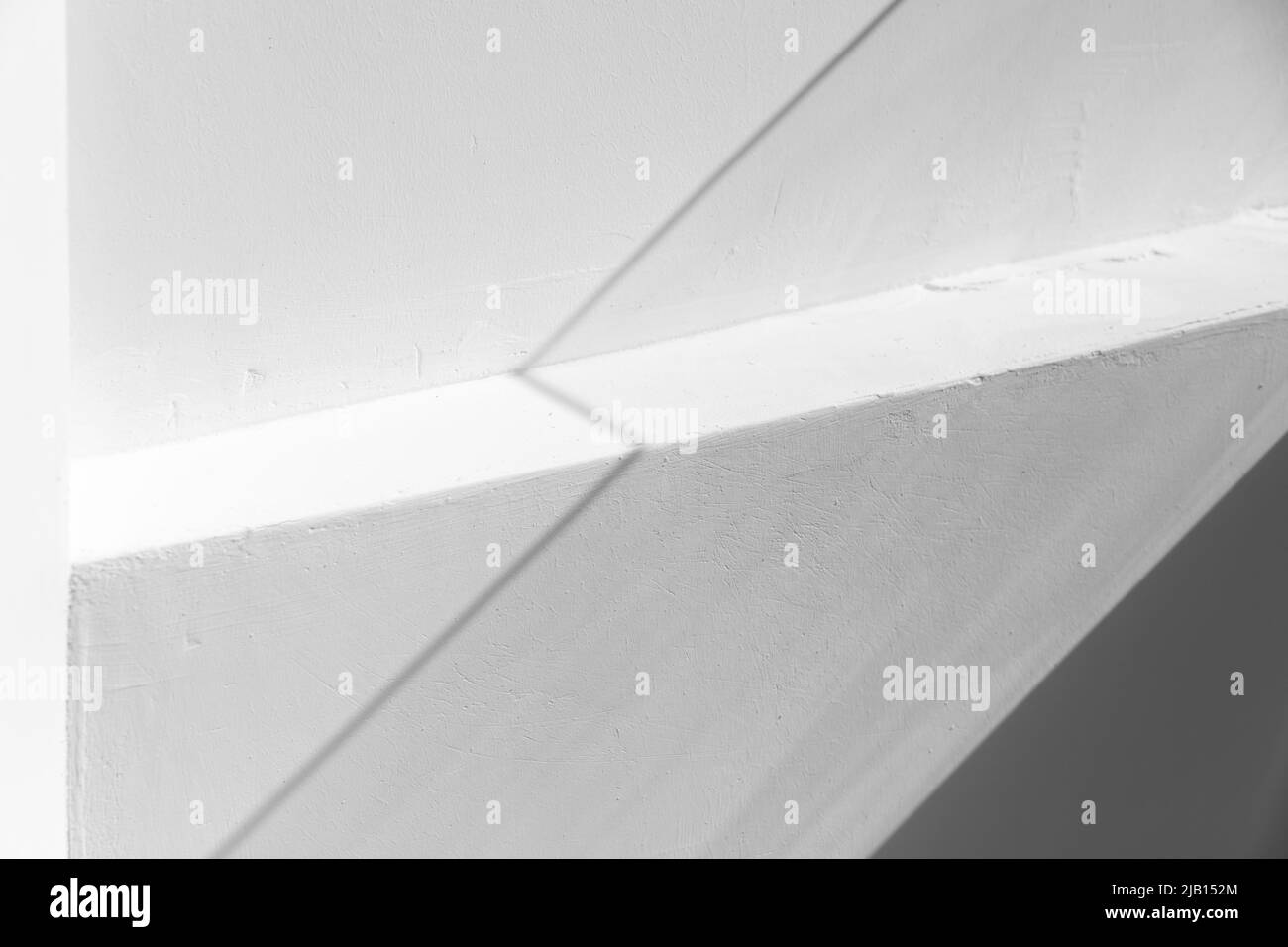 Abstract white minimal interior fragment. Pattern of corners and ...