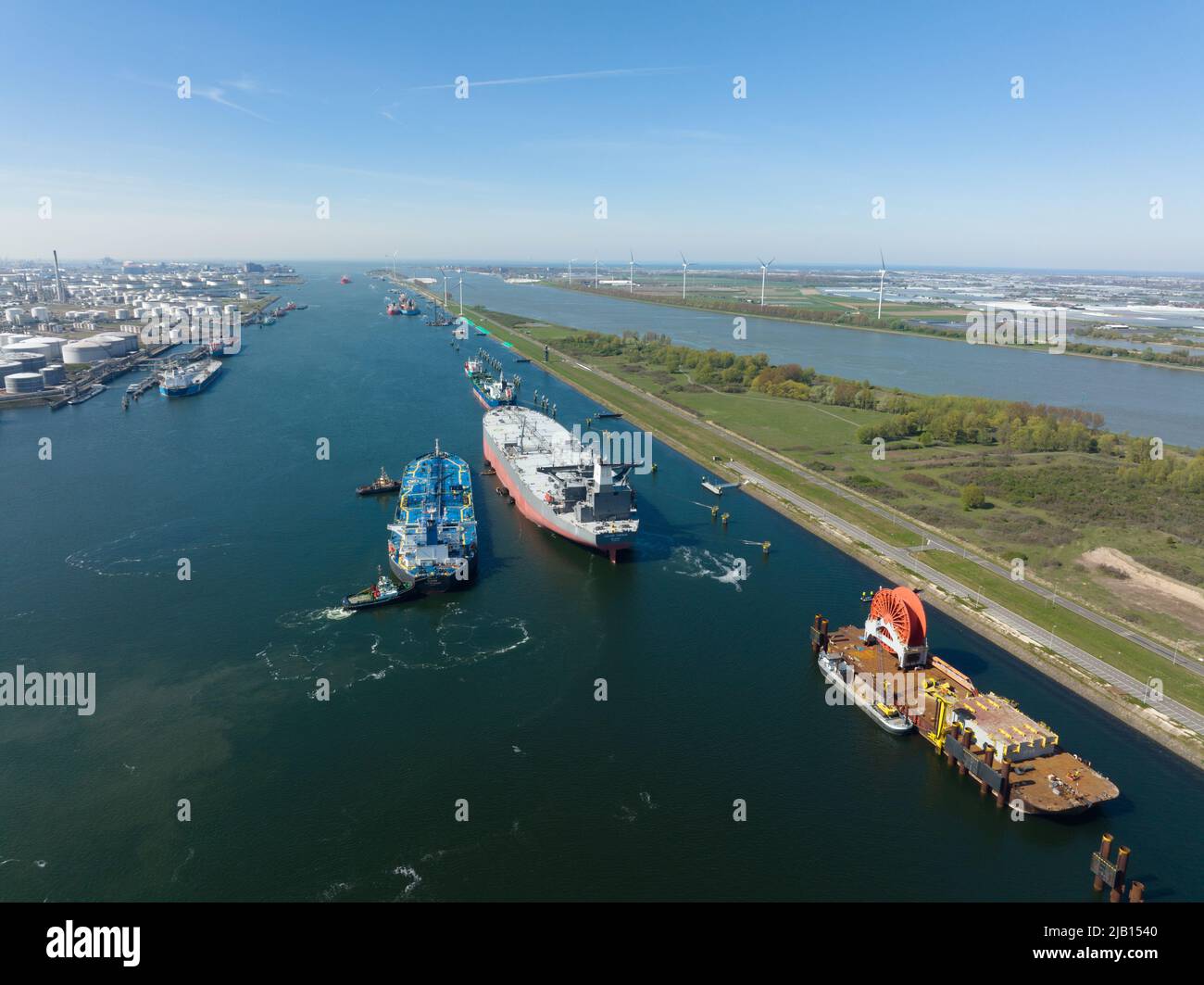 Rotterdam, 18th of april 2022, The Netherlands. Chemical oil products ...