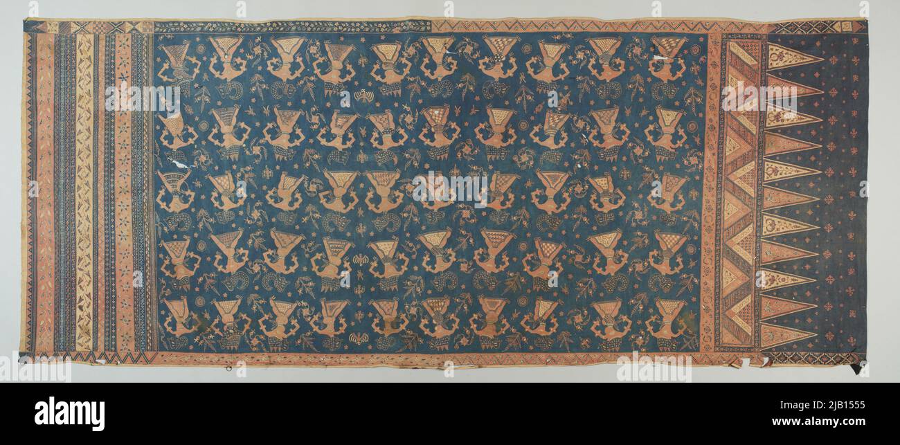 Javanese batik with the figural decoration Cain Head Tumpal unknown ...