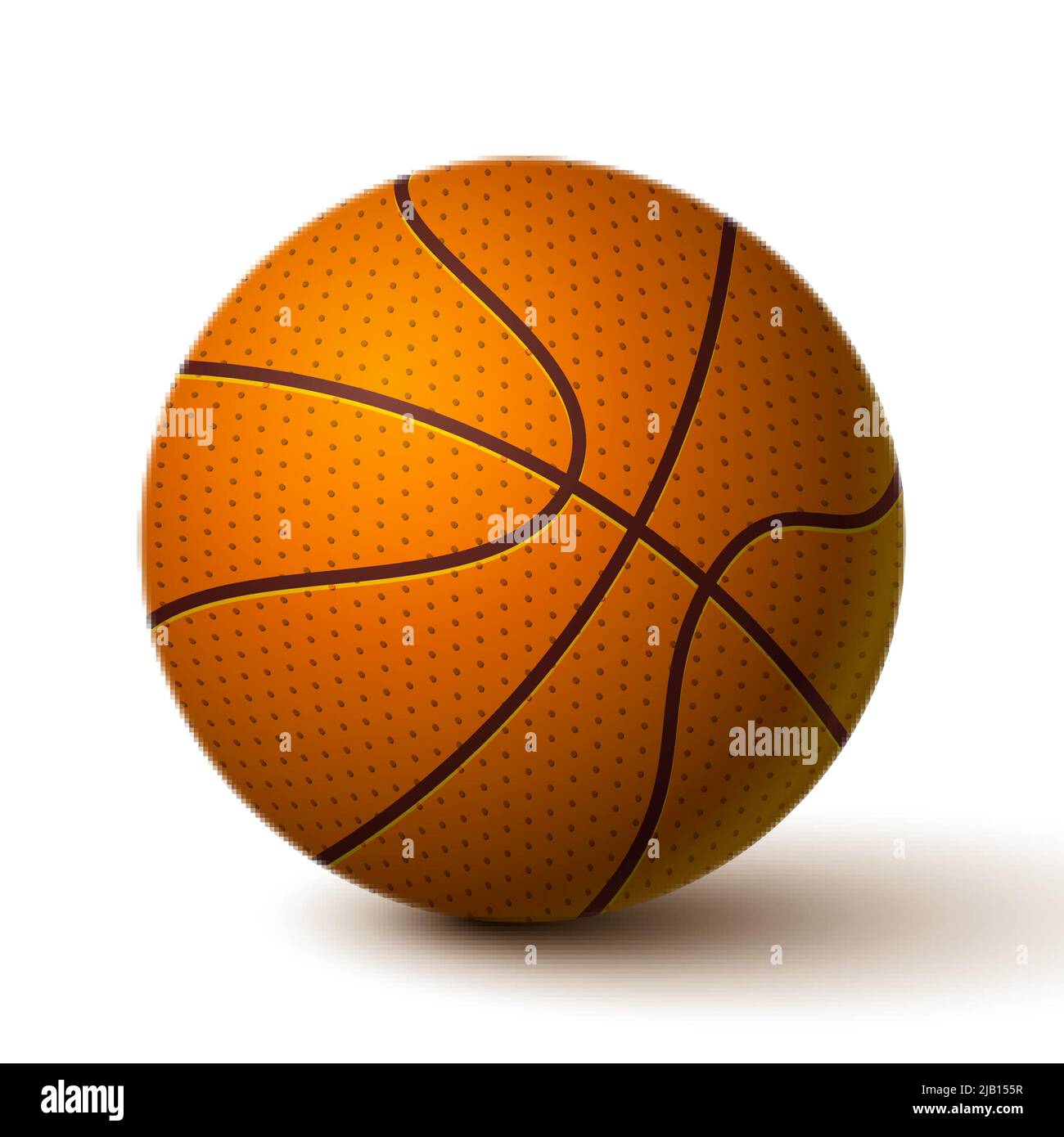 Realistic basketball ball icon isolated vector illustration Stock ...