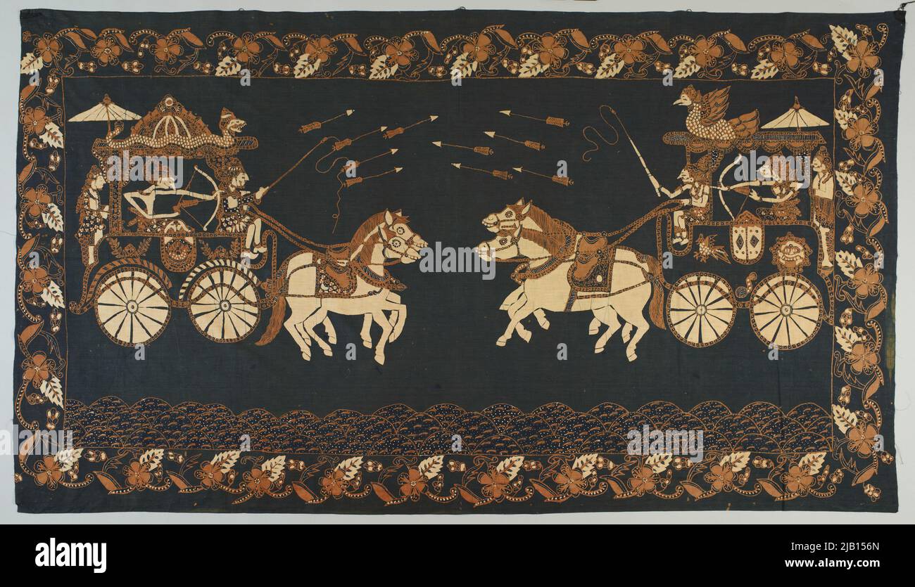 Batik Jawajski Stage of combat struggle of sledges unknown Stock Photo ...