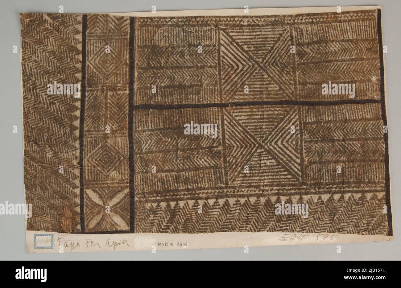 Ceremonial tap sample printed with a stamp and painted on paper from ...