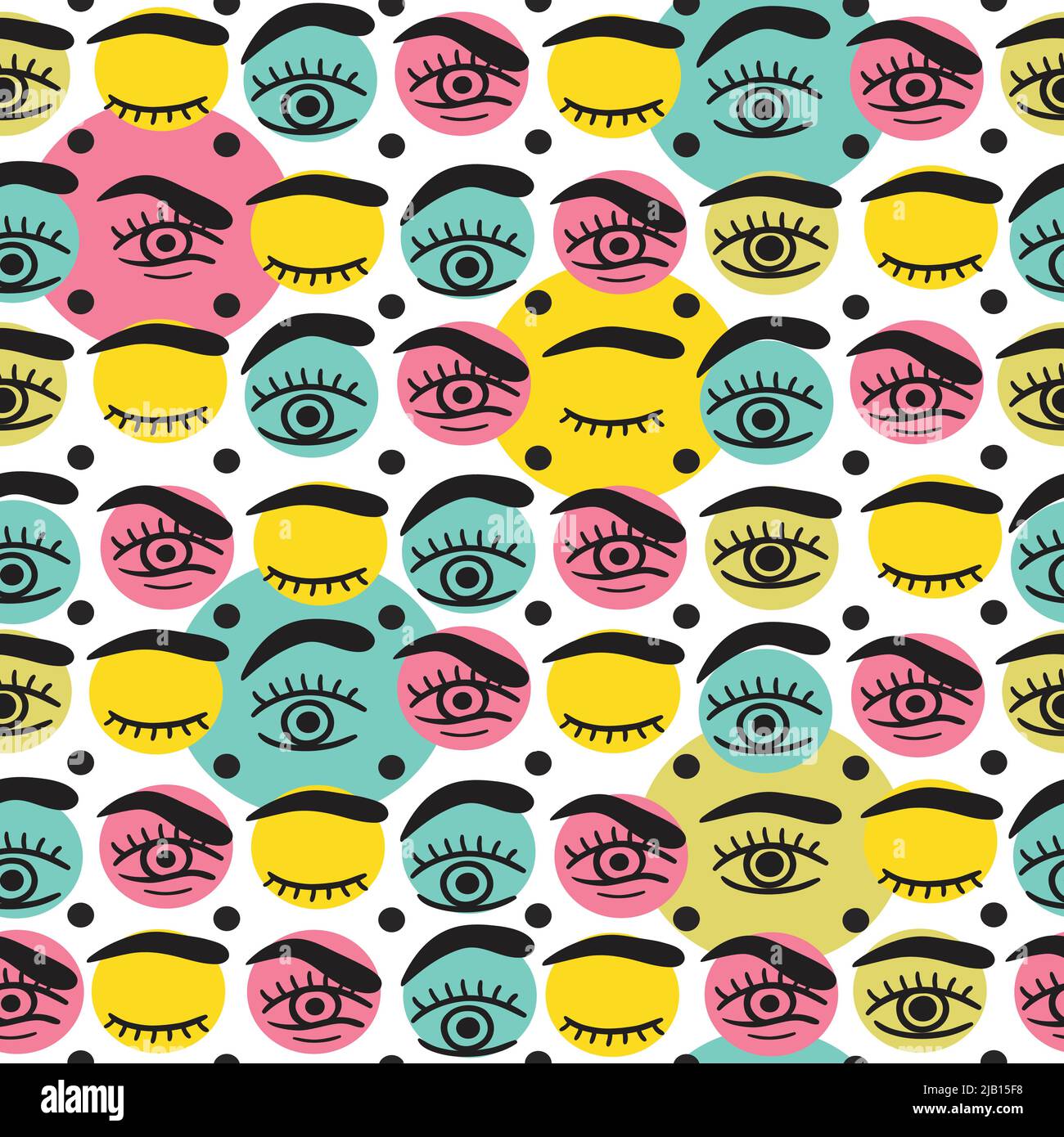 Seamless eyes emotions background vector illustration Stock Vector ...