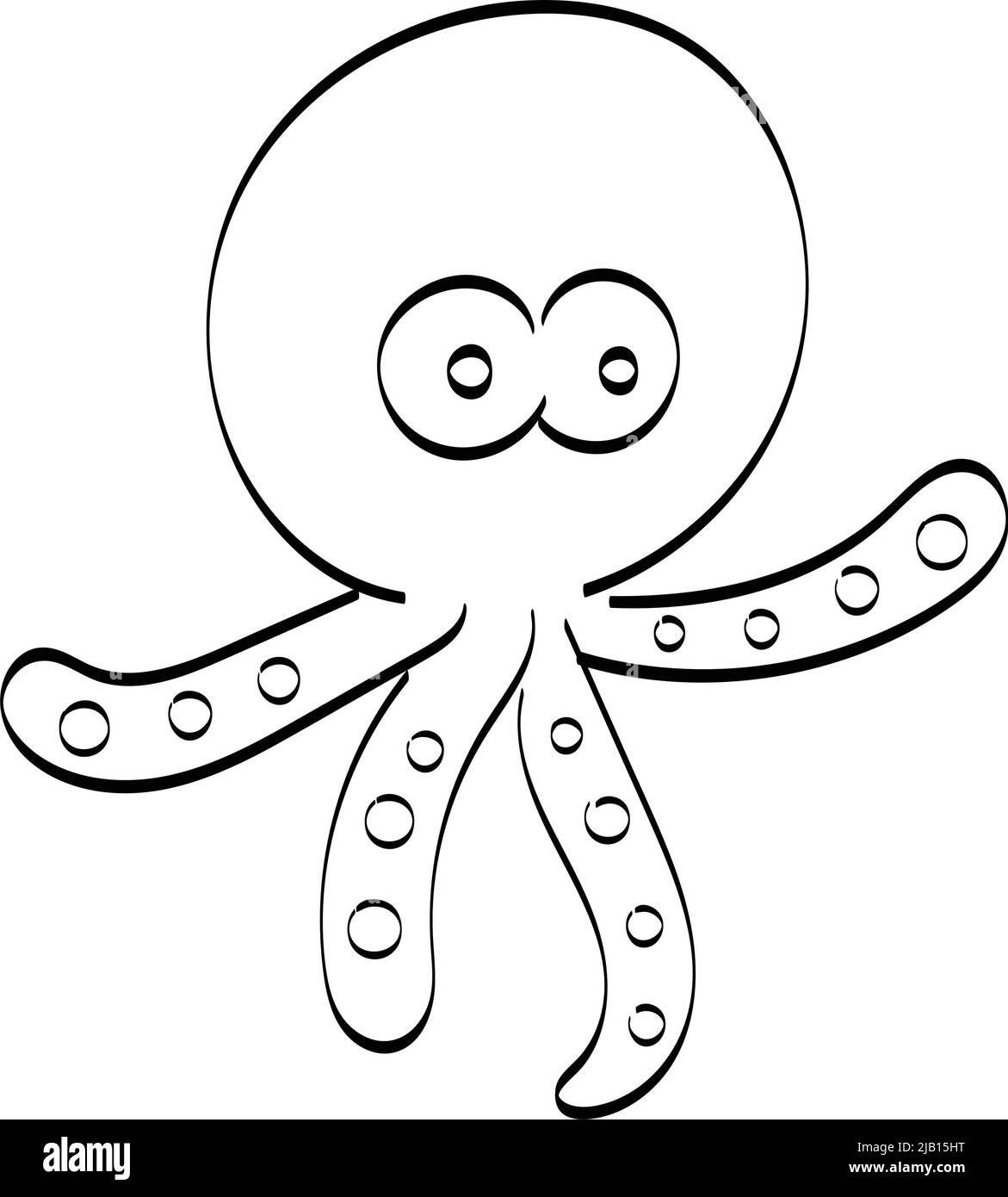 Baby Octopus Coloring Page