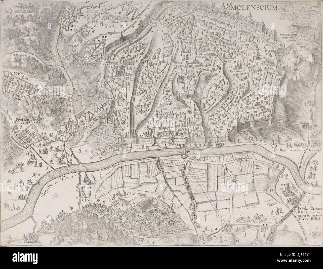 Smolensk a map of the abolition of the Smolensk siege in 1634 a ...