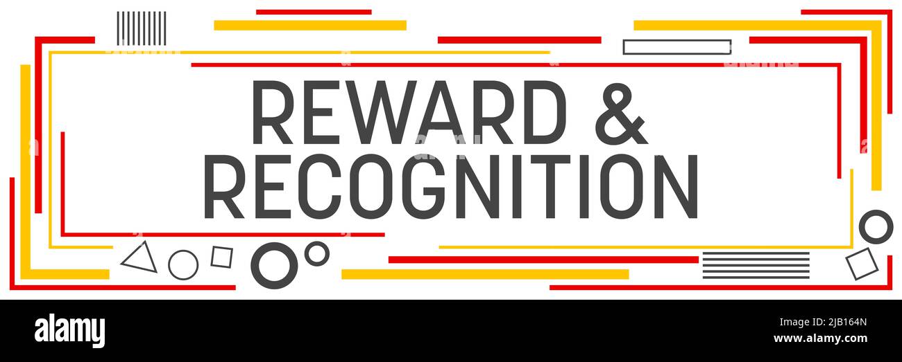 Reward And Recognition Lines Squares Shapes Horizontal Red Yellow Stock ...