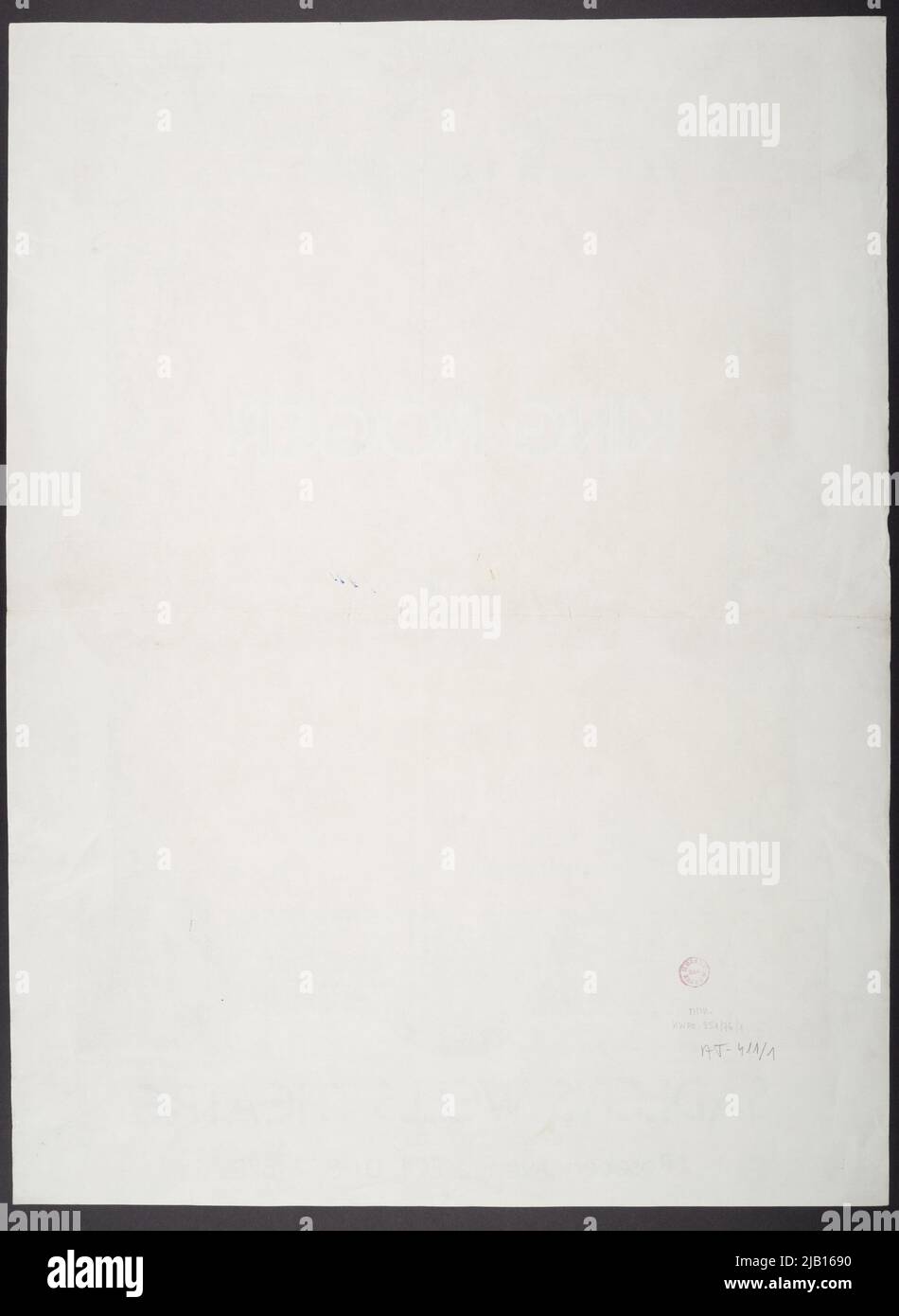 The poster of the premiere of Karol Szymanowski's opera King Roger ...