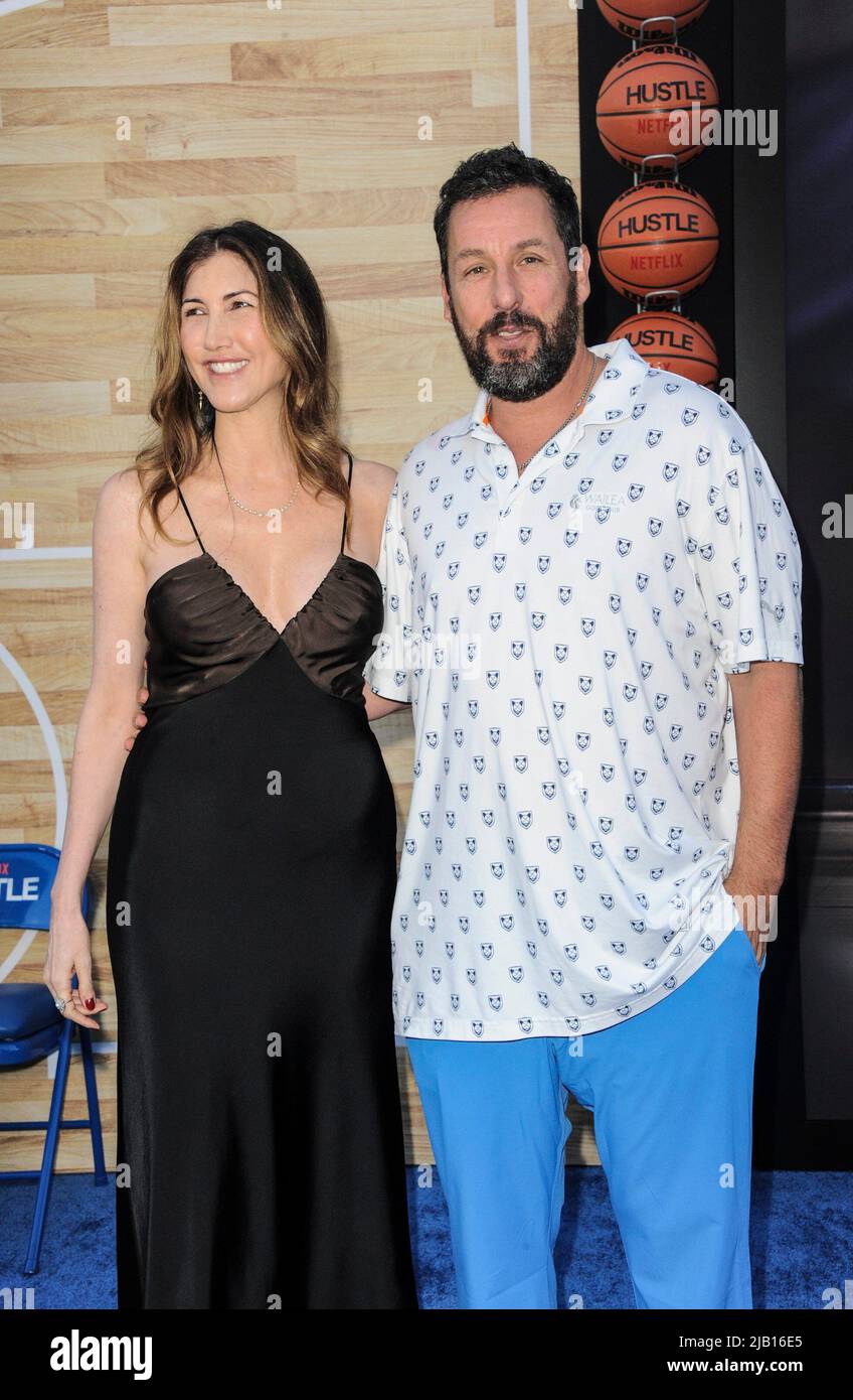 Los Angeles, CA. 1st June, 2022. Jackie Sandler, Adam Sandler at ...