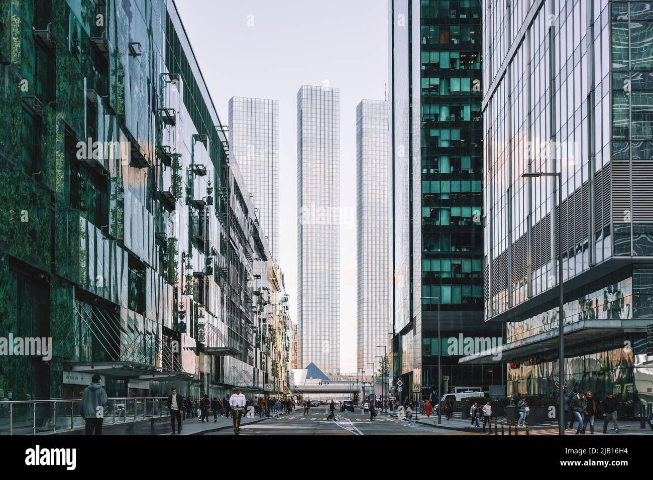 Modern moscow skyline morning hi-res stock photography and images - Alamy