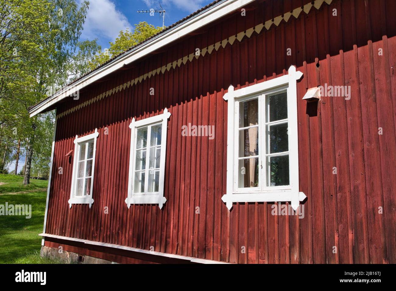 Red timber house finland hi-res stock photography and images - Alamy