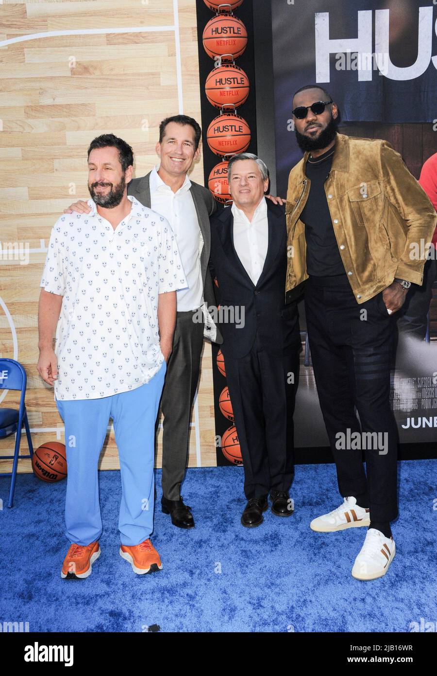 Los Angeles, CA. 1st June, 2022. LeBron James, Adam Sandler, Scott ...