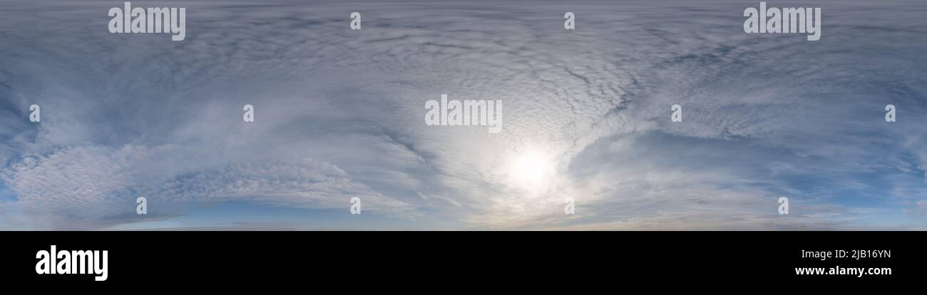 blue sky with beautiful clouds. Seamless hdri panorama 360 degrees ...