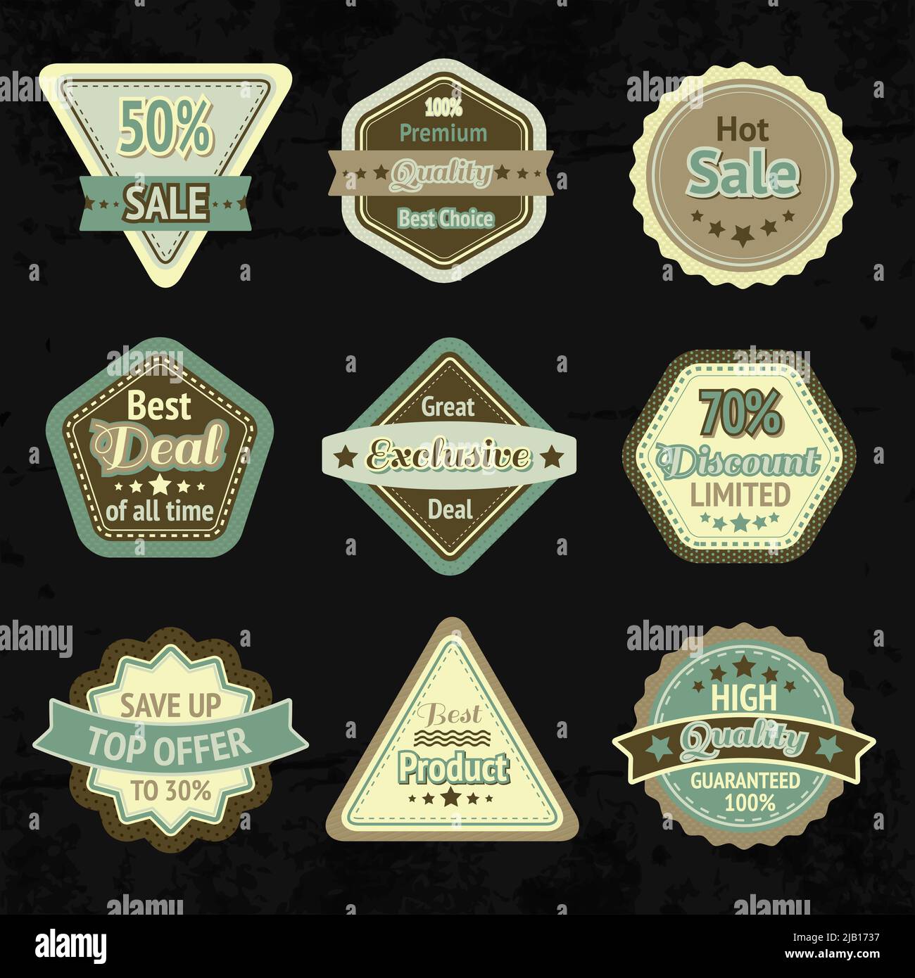 Sale labels and badges design set for best price high quality and ...