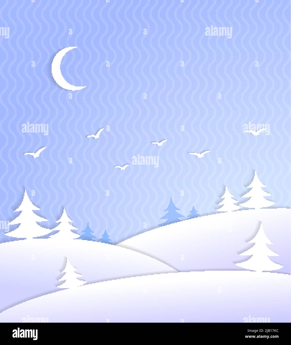 Winter background scene ice cold vector illustration Stock Vector Image ...