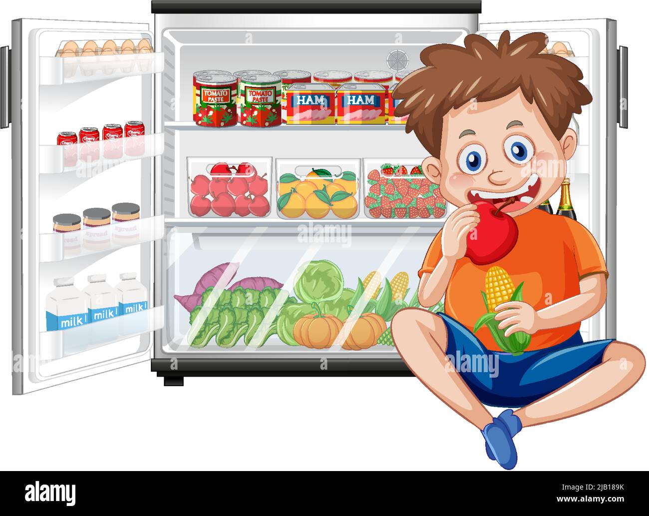 Kid picture refrigerator Stock Vector Images - Alamy