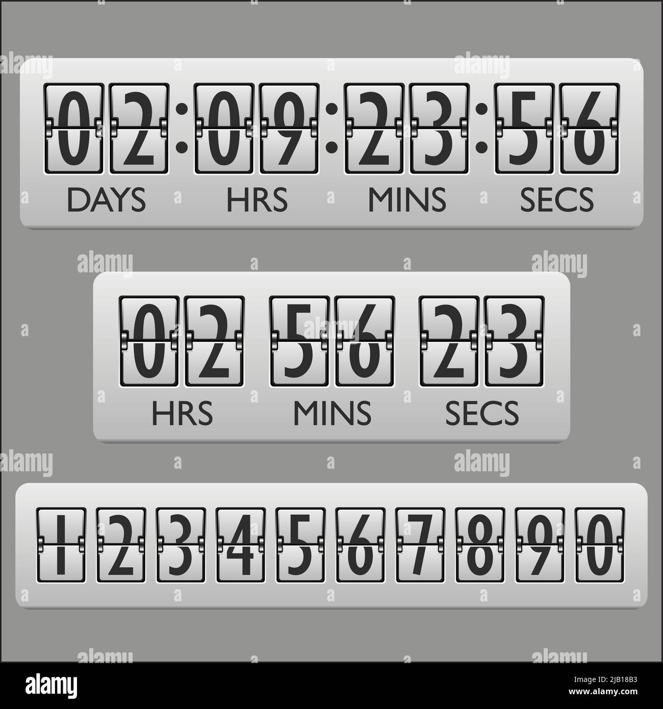 Countdown clock timer mechanical numbers board panel indicator display ... Countdown clock timer mechanical numbers board panel indicator display ...