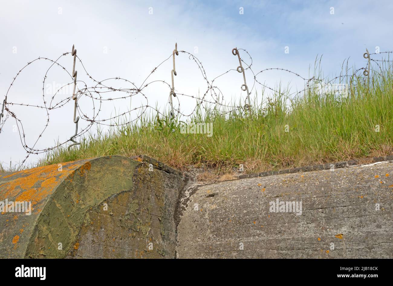 An old bunker from WW2, used by the dutch and the germans Stock Photo ...