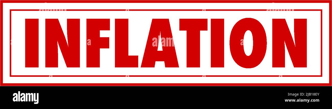 Inflation red stamp logo illustration Stock Vector Image & Art - Alamy