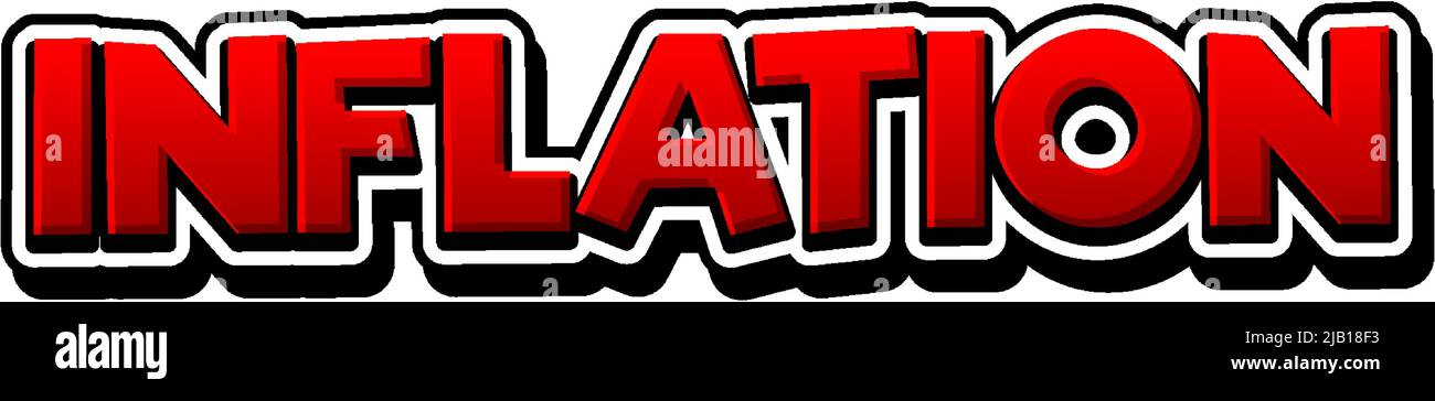 Inflation word logo design illustration Stock Vector Image & Art - Alamy