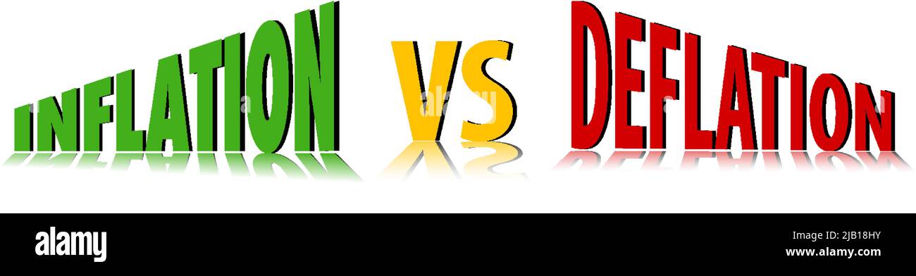 Inflation vs deflation font logo illustration Stock Vector Image & Art ...