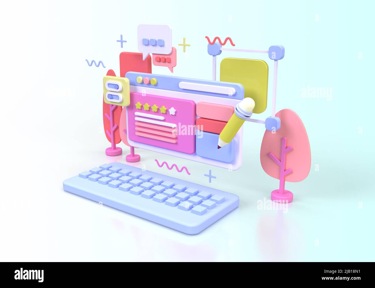 Web development for UI UX design concept illustration Landing page ...