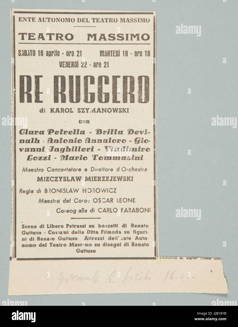 King roger opera hi-res stock photography and images - Alamy