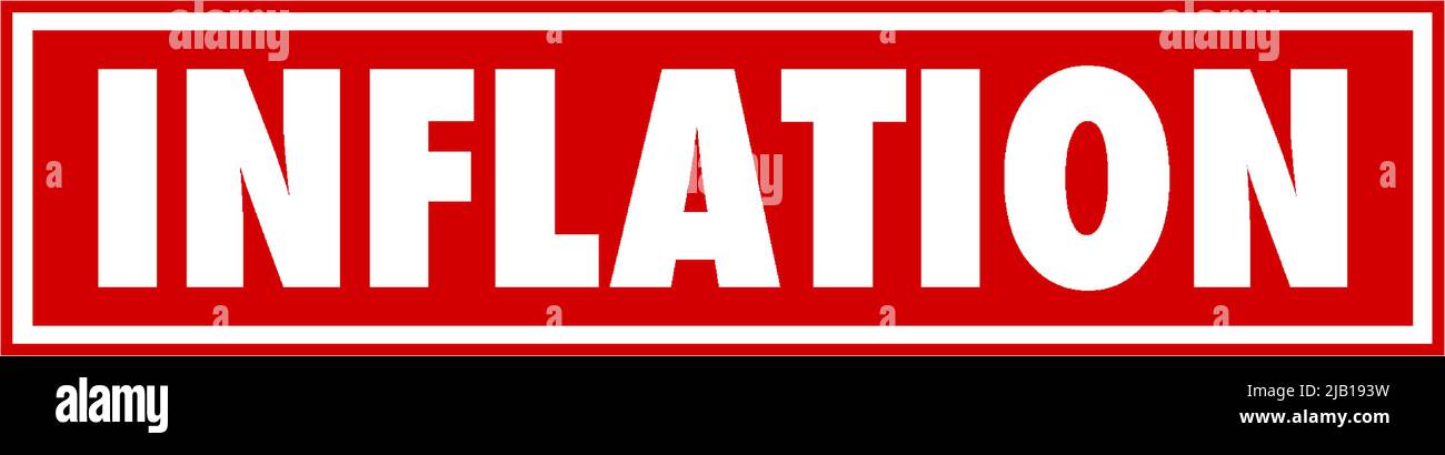 Inflation word logo design illustration Stock Vector Image & Art - Alamy