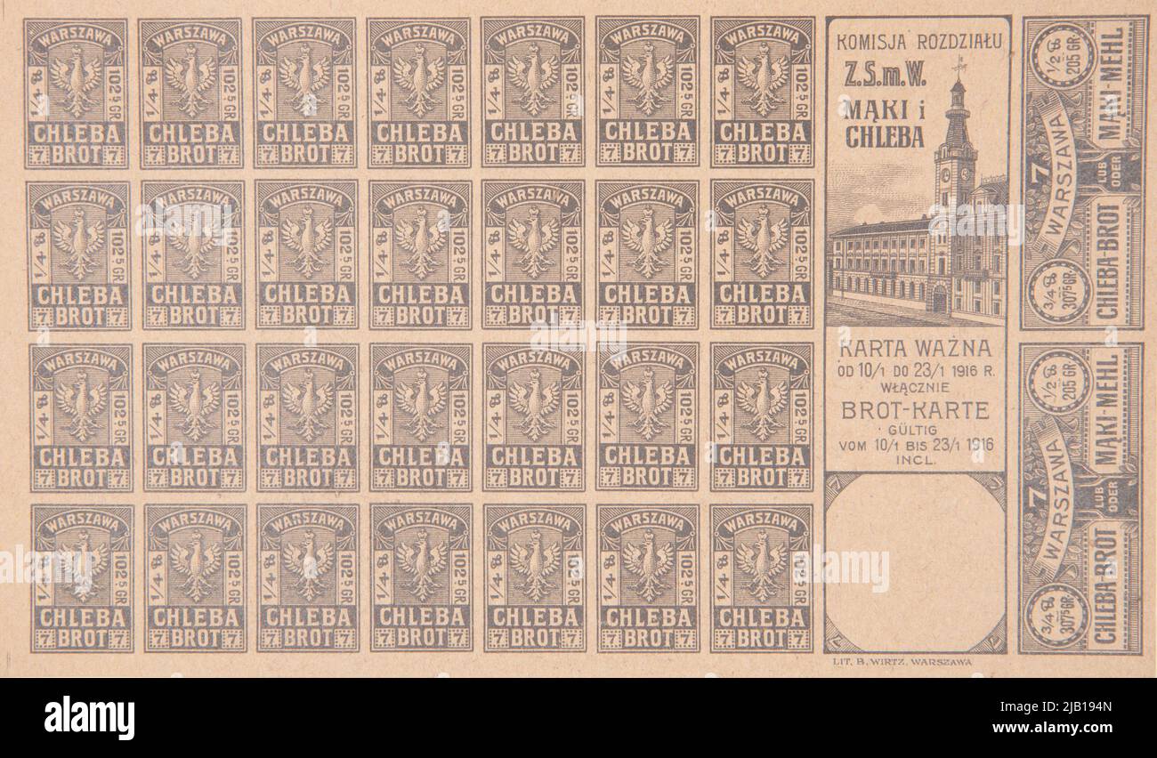 Sandy food card for bread (30 coupons). Wirtz, B Stock Photo - Alamy