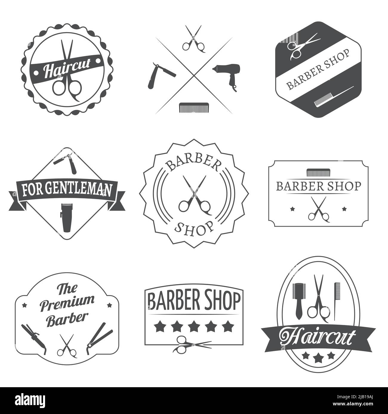 Barber shop label hi-res stock photography and images - Alamy