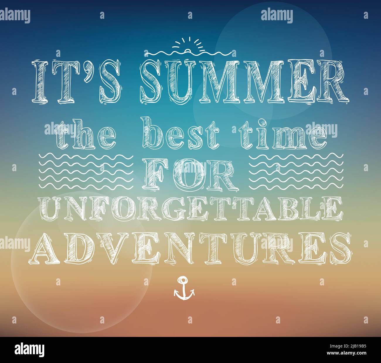 Summer the best time for unforgettable adventures poster vector ...