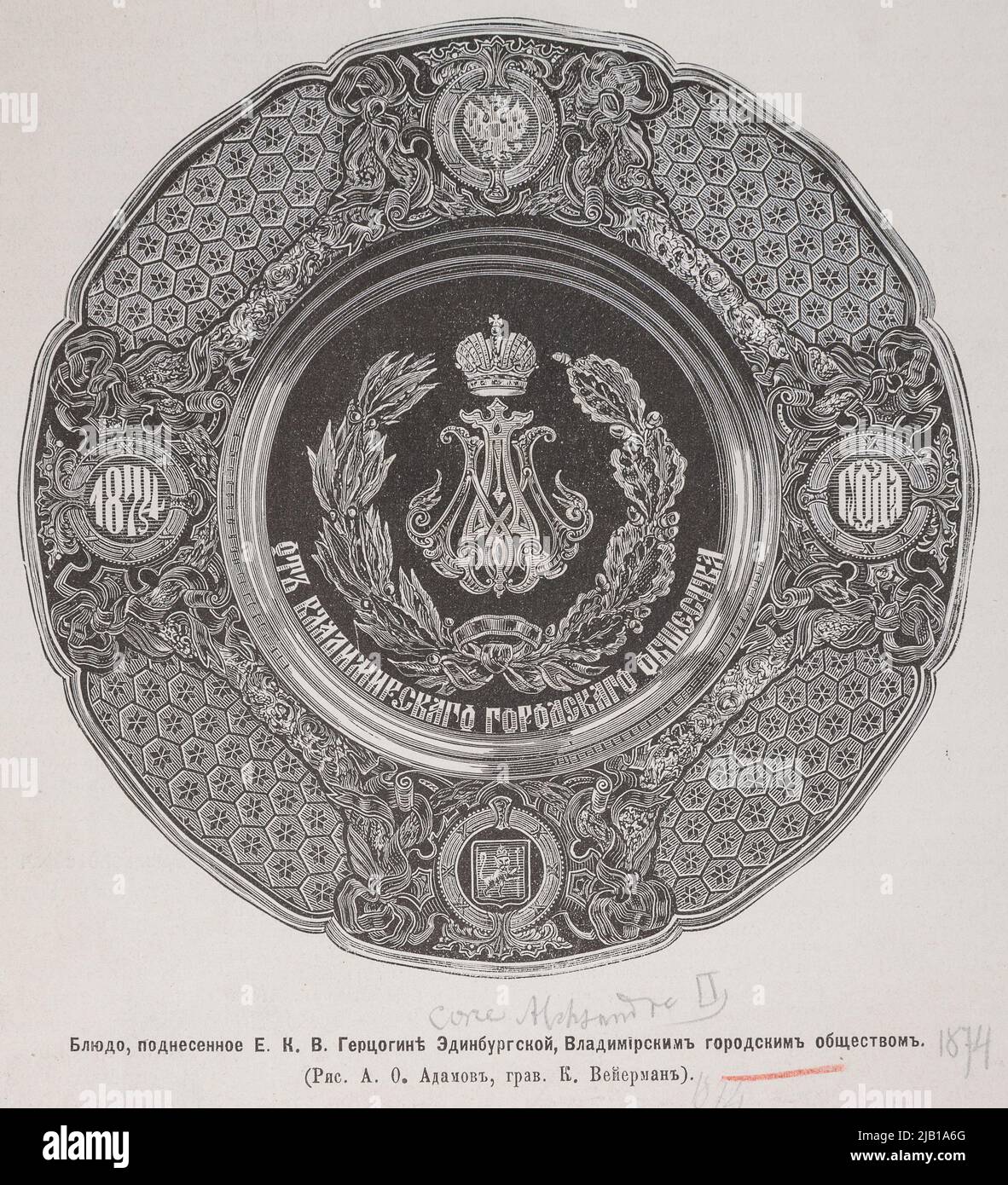 The platter according to the figure of A. O. Adamow. A clip from a ...