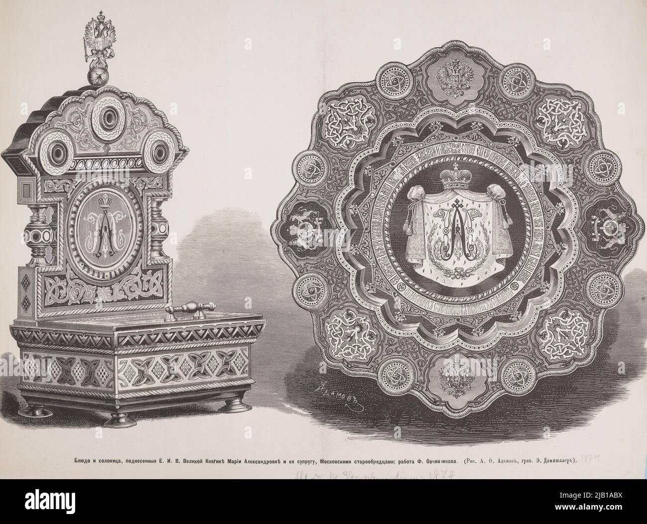 Pify and Solnica Fig. A. O. Adamow. A clip from a Russian magazine ...