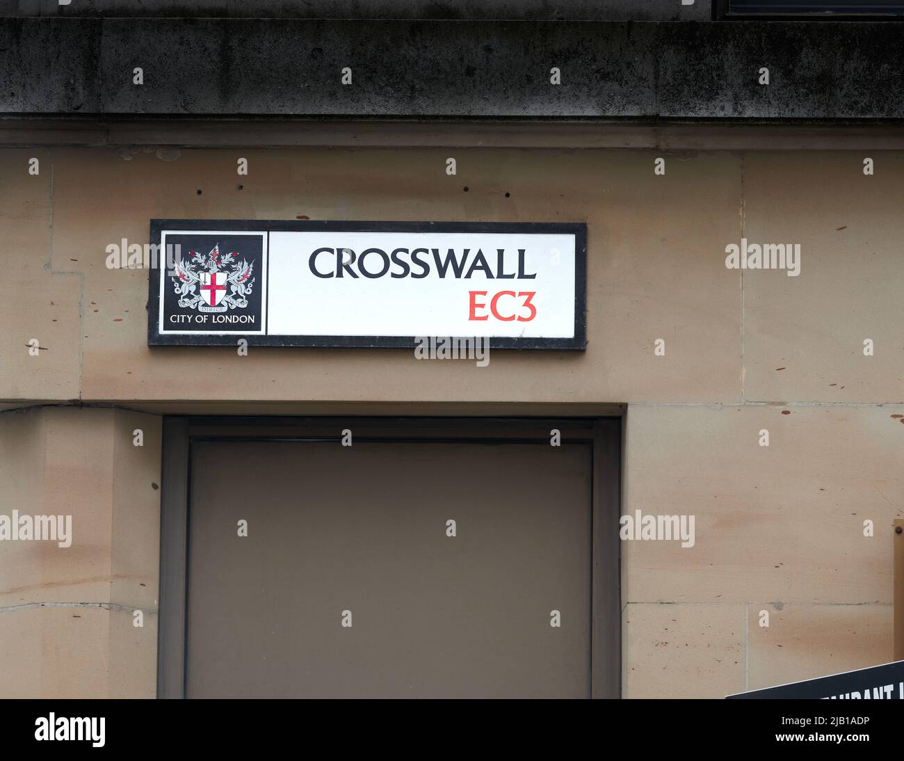 Street sign for Crosswall,London, EC3, England Stock Photo - Alamy