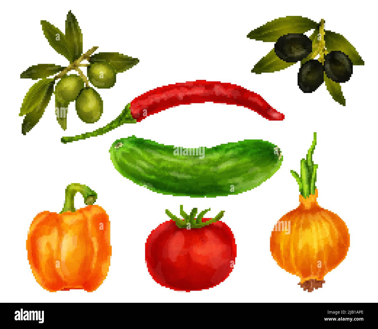 Tomato Capsicum Stock Vector Images Alamy