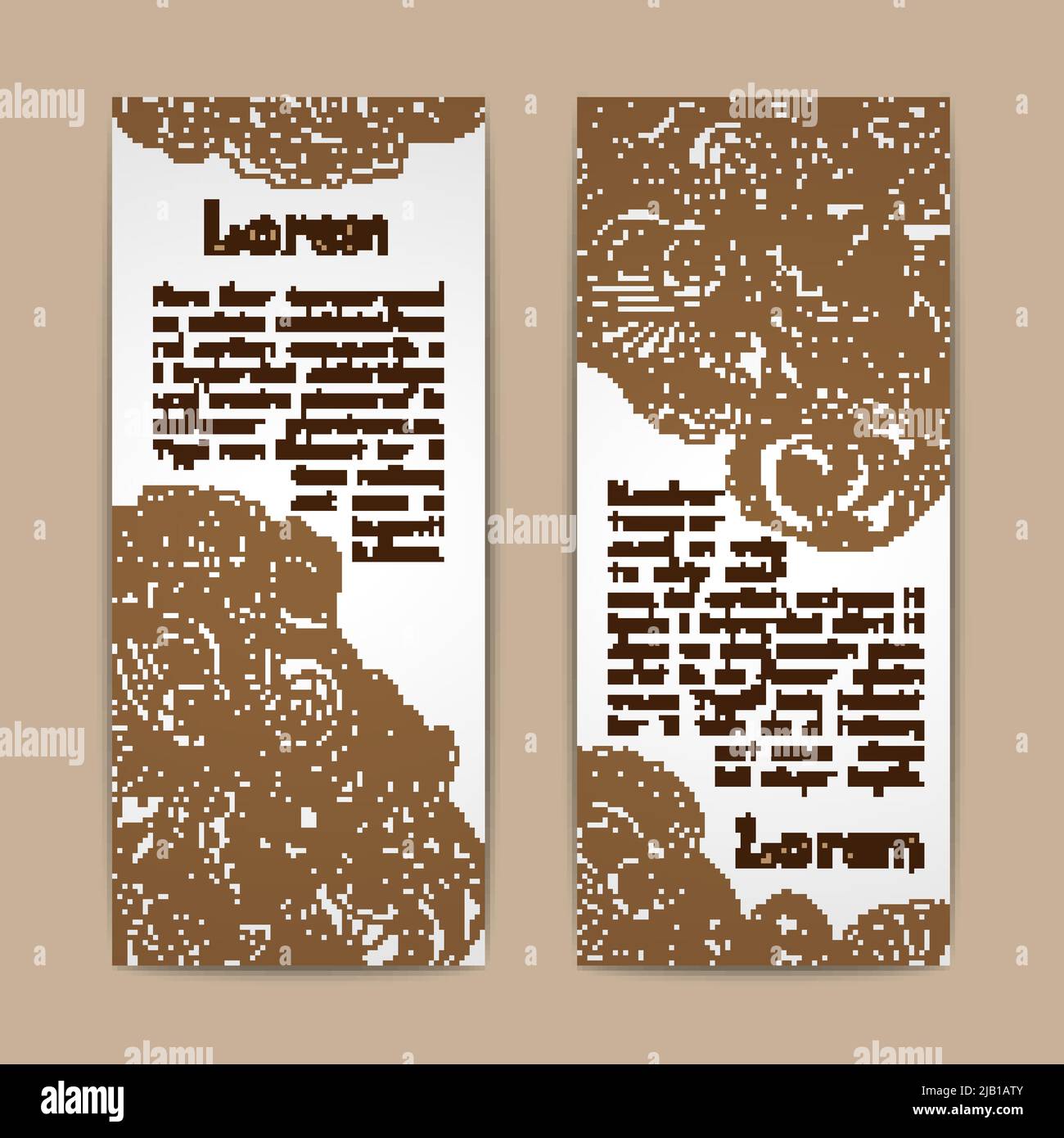 Vintage lace ornamental banners vertical set isolated vector ...