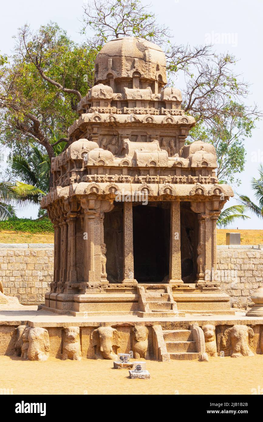 View of Arjuna Ratha, Five Rathas, Mahabalipuram, Tamilnadu, India ...